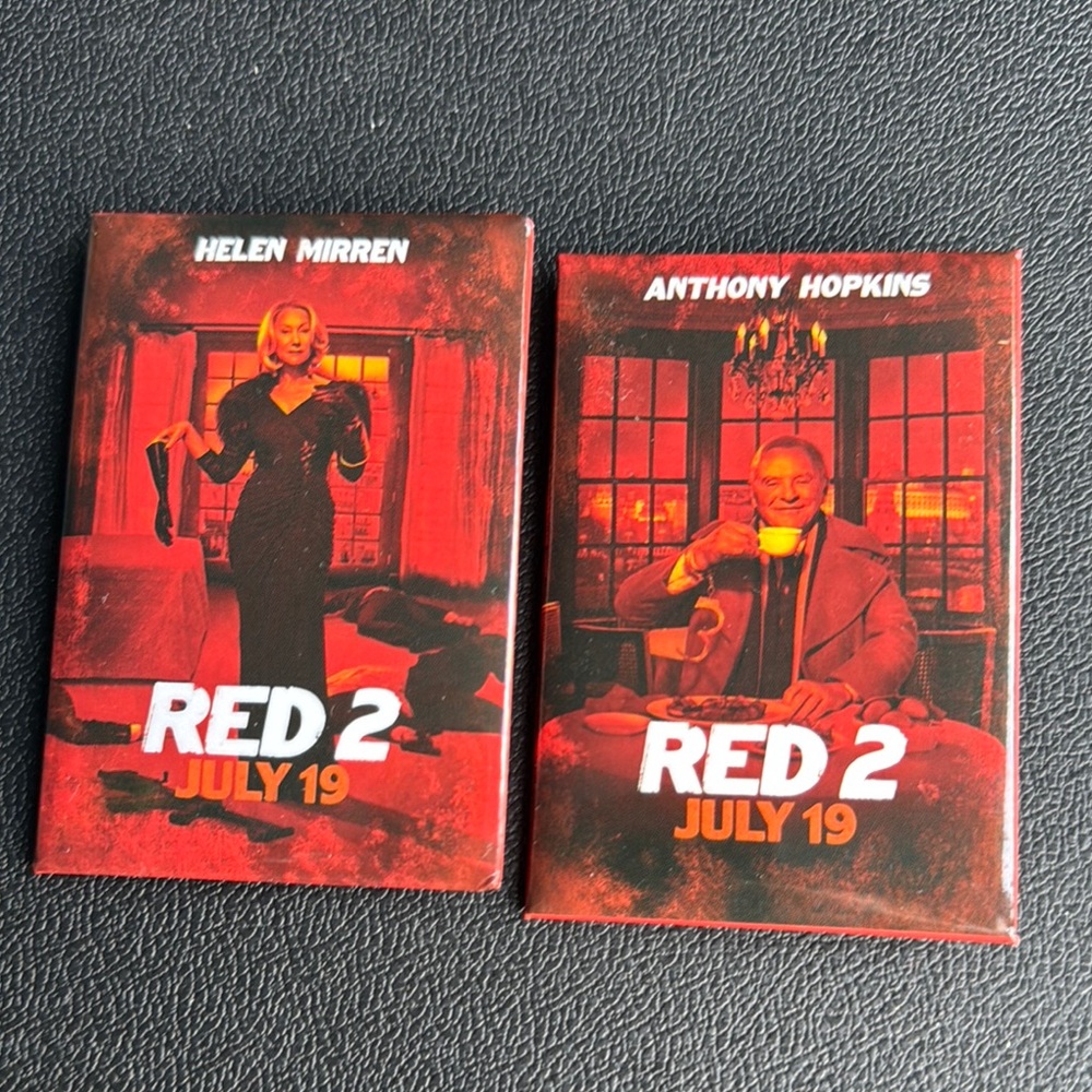 Red 2 Movie Poster Pins - Gem